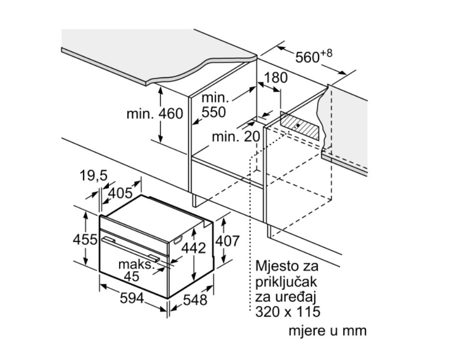 CMG676BB1 BOSCH Ugradbena kompaktna pećnica s funkcijom mikrovalova, 60 ...
